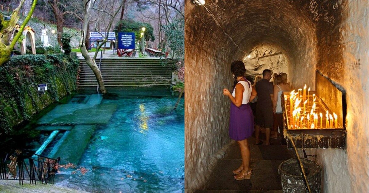 Η φημισμένη Αγία Παρασκευή στην Κοιλάδα των Τεμπών με το κρυφό ...