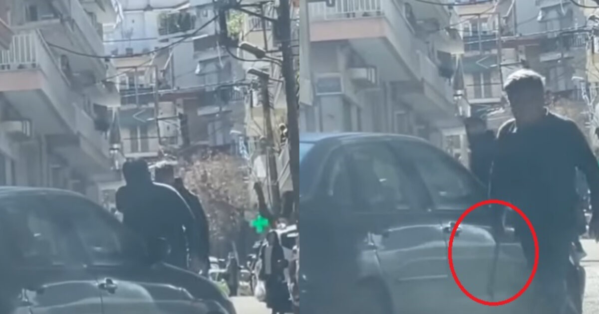 Πανικός στο κέντρο της Θεσσαλονίκης: Έβγαλε τσεκούρι από το πορτ ...